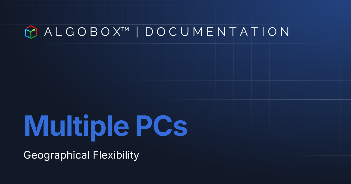 Multiple PCs | AlgoBox™ Documentation